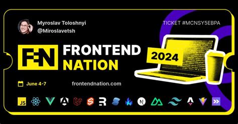 Myroslav Toloshnyi On Linkedin Frontend Nation The Largest Event For