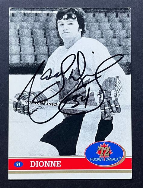 1972 Future Trends Marcel Dionne Autographed Signed Summit Series Hock