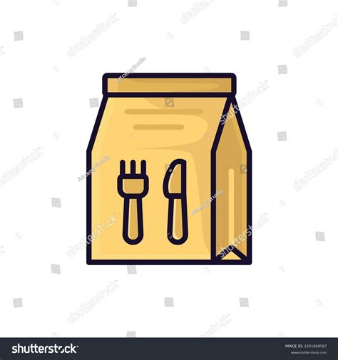 Take Away Linear Color Food Icon Stock Vector Royalty Free 2241868587