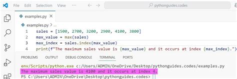 How To Find The Index Of The Maximum Value In An Array Using Python