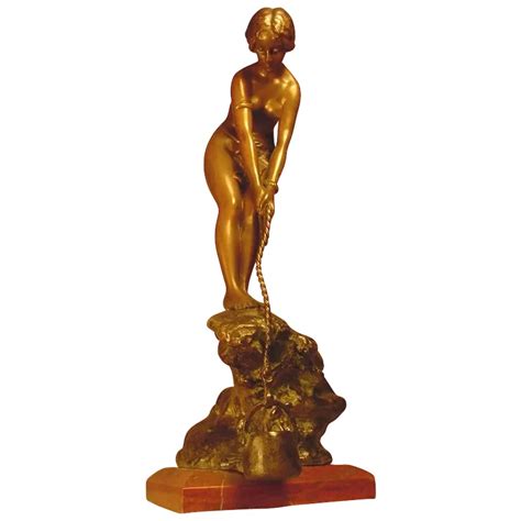 Exquisite Nude Lady Drawing Water Signed Besserdich Ruby Lane