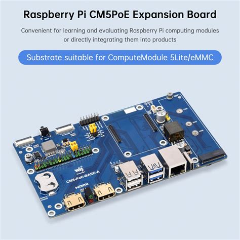 Raspberry Pi Cm5 Poe Erweiterungskarte Computing Modul Baseboard Unt