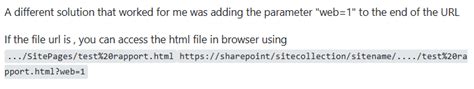 Sharepoint Html File Embedded Links Navigating To A Blank Page