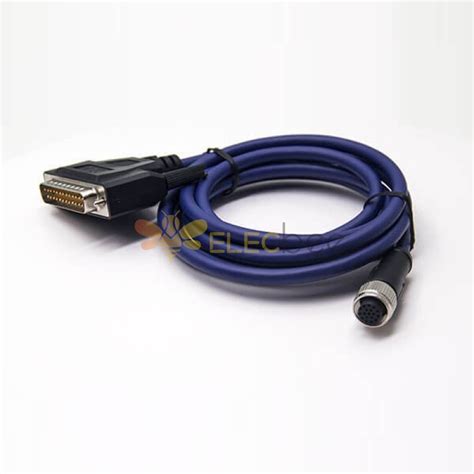 Elecbee 25pin D Sub Cable Male Straight To M12 Female 17 Pin A Coding