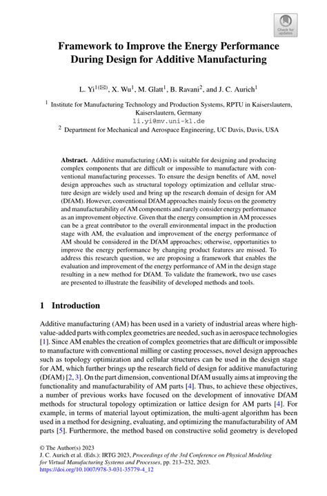 Pdf Framework To Improve The Energy Performance During Design For