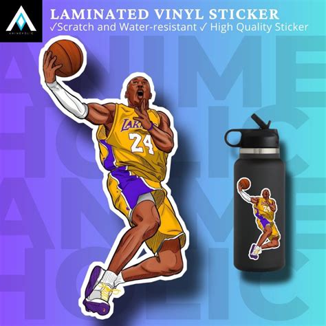 Kobe Bryant Mamba Lakers Stickers ~ Animeholic Laminated Vinyl