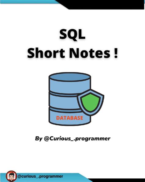 Rdbms 3rd Unit Notes Sql Short Notes Database By Curious R E