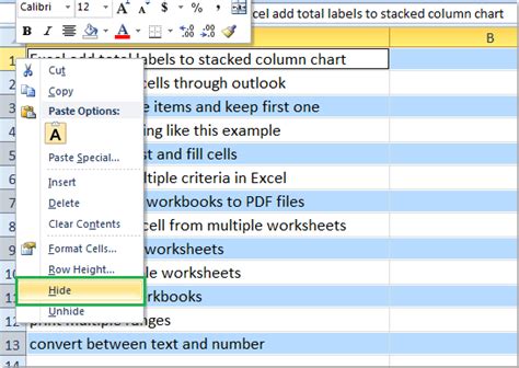 How To Hide Every Other Row In Excel