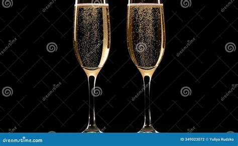 Elegant Toast Three Glasses Of Champagne On A Wooden Table Royalty