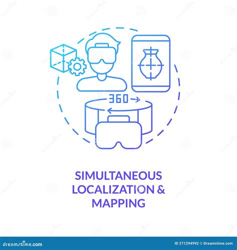 Simultaneous Localization And Mapping Concept Icon Cartoon Vector