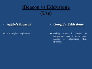 Eddystone Vs I Beacon PPT