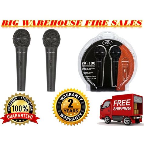 Peavey Pvi 100 Twin Pack Handheld Dynamic Cardioid Vocal Microphone