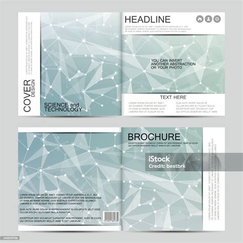 분자 구조와 브로슈어 서식 파일 광장 기하학적 추상 배경입니다 의학 과학 기술입니다 벡터 일러스트 레이 션 나노입자에 대한 스톡 벡터 아트 및 기타 이미지 Istock