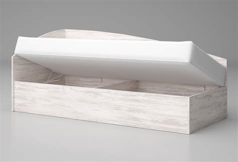 Легло Лео 3 за матрак 82 190 механизъм дъб бланко Варна Мебел