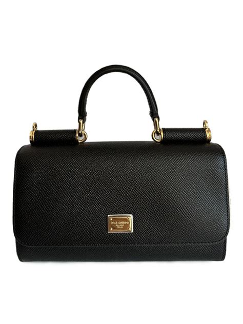 Dolce And Gabbana Black Mini Sicily Crossbody Bag Vilmas Vault