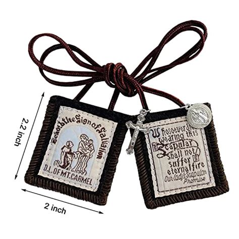 Scapulars Catholic 3 Pack Bulk Brown Scapular Of Our Lady Of Mount