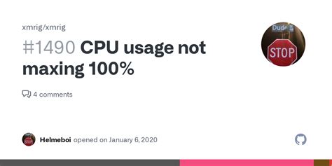 cpu usage not maxing 100 · issue 1490 · xmrig xmrig · github