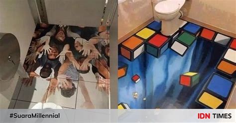 Potret Desain Lantai Kamar Mandi Bikin Salah Fokus Aneh