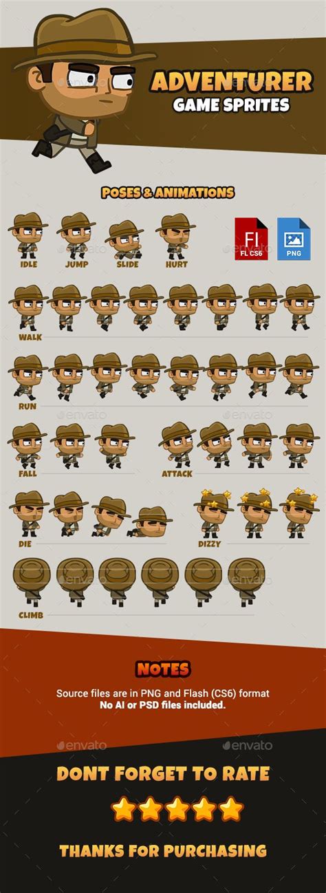 Adventurer Sprite Sheet