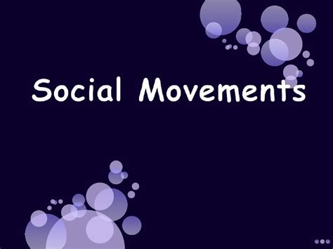 Social Movements Sociology Ppt