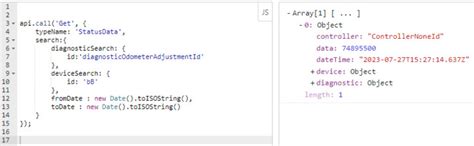 How To Get Odometer Number For Each Device Id In The Mygeotab Api