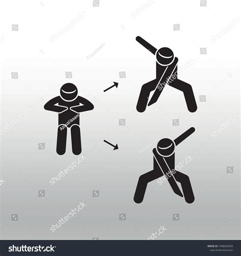 Fitness Symbols Sport Exercise Stylized People Stock Vector Royalty