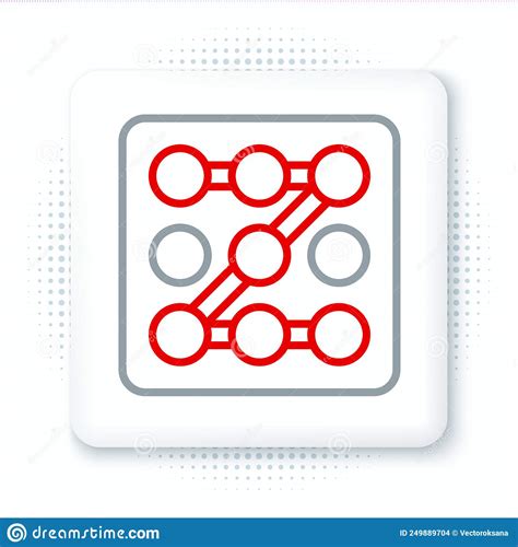 Line Graphic Password Protection And Safety Access Icon Isolated On