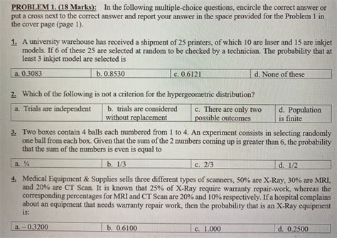 Solved PROBLEM 1 18 Marks In The Following Chegg Com
