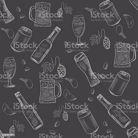 Bộ Sưu Tập Doodle Vẽ Tay Bia Mô Hình Liền Mạch Hình Minh Họa Sẵn Có