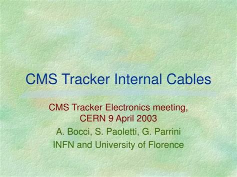 Ppt Cms Tracker Internal Cables Powerpoint Presentation Free Download Id