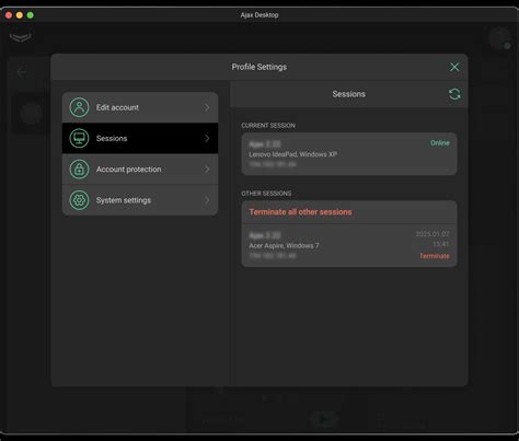Ajax Desktop User Version Of The Application For A Computer