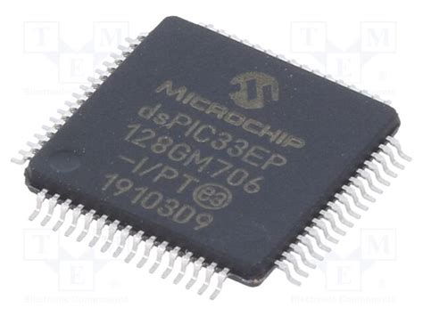 Dspic33ep128gm706 I Pt Microchip Technology Ic Dspic Microcontroller 128kb 16kbsram