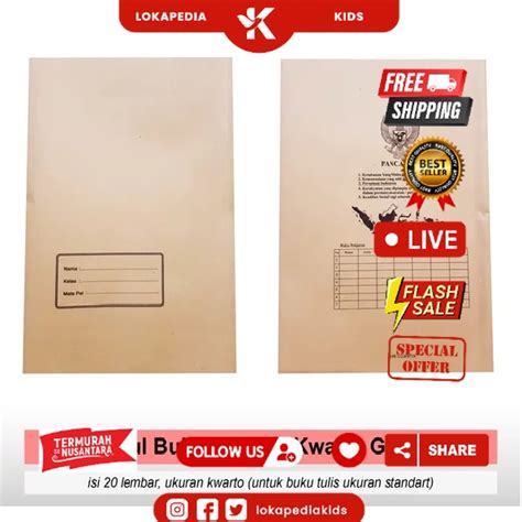 Jual Sampul Buku Coklat Sampul Plastik Lem Ukuran Kwarto Sidu Boxy