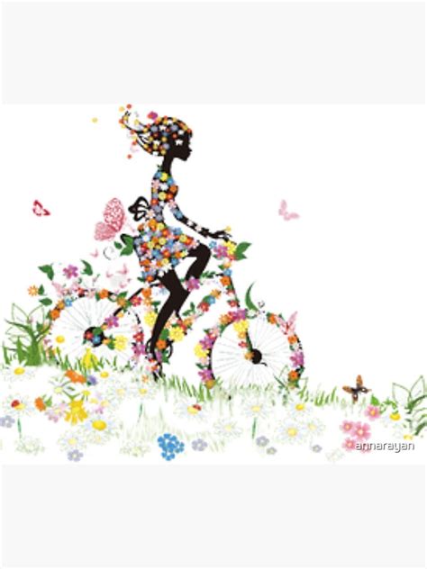 Spring Flower Girl Poster For Sale By Annarayan Redbubble