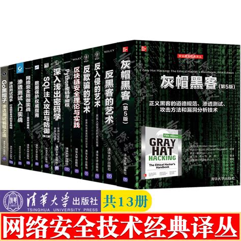 网络安全技术经典译丛灰帽黑客反黑客入侵欺骗艺术深入浅出密码学网络安全防御实战渗透测试区块链安全数据保护网络空间安全书籍虎窝淘