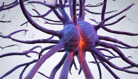 Premium Photo Neural Network In Action A Digital Representation Of A Neuron Firing