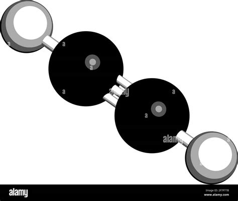 Acetylene Ethyne Molecule Used In Oxy Acetylene Welding 3d