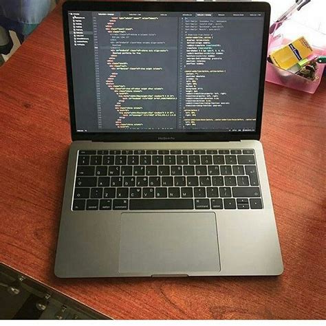 Workplace Coding Notebook Macbook Css Php Java Website Code