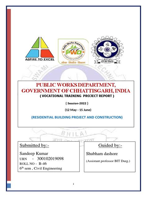Pwd Project Report Pdf Concrete Foundation Engineering
