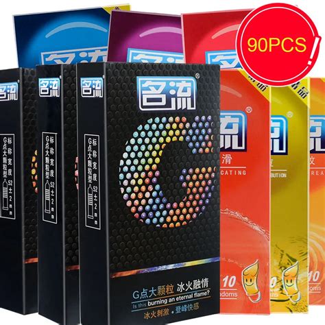 Personage 90pcslot Men Penis Dotted Thread Smooth Condoms Pleasure Ice