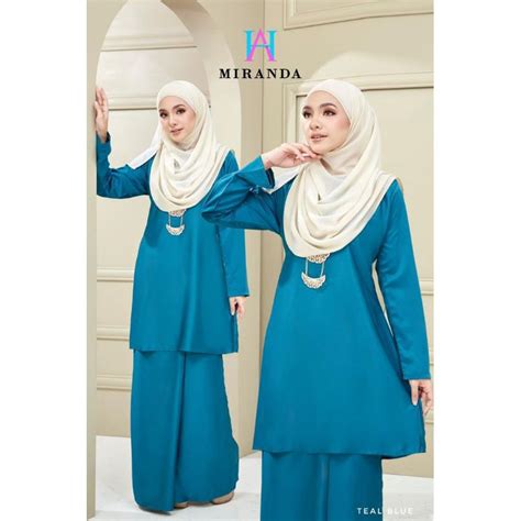 Baju Kurung Moden Riau Kosong Plain Shopee Malaysia
