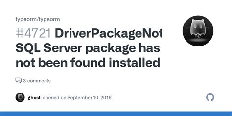 DriverPackageNotInstalledError SQL Server Package Has Not Been Found