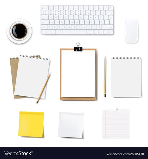Computer Keyboard Frame Isolated White Background Vector Image