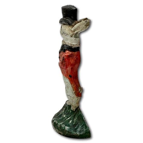 Rare Antique American Albany Foundry Model 94 Rabbit With Top Hat Cast