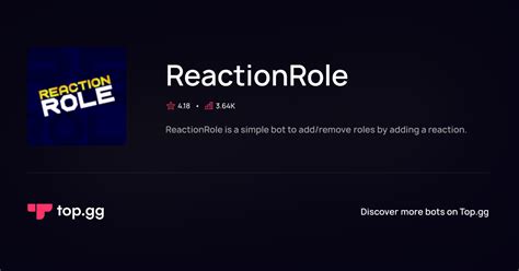 Add Reactionrole Discord Bot The 1 Discord Bot And Discord App List