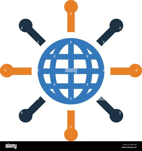 Global Network International Distribution Network Icon Well Organized Simple Vector And