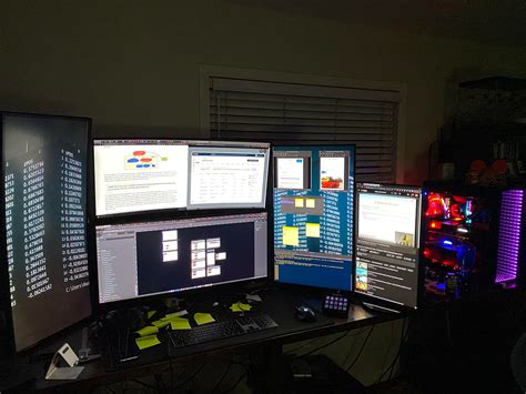 5 monitor linux mint setup r battlestations