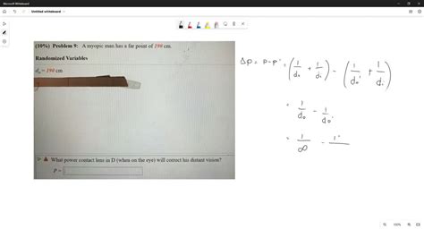 SOLVED A Myopic Man Has A Far Point Of 190 Cm Randomized Variables Do