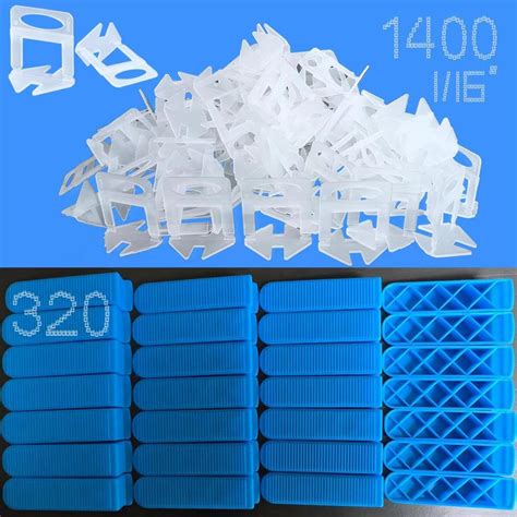 Tile Leveling System Clips 1 16 Tile Leveler Spacers Clips 1400pcs Tile Wedges 320pcs Tile