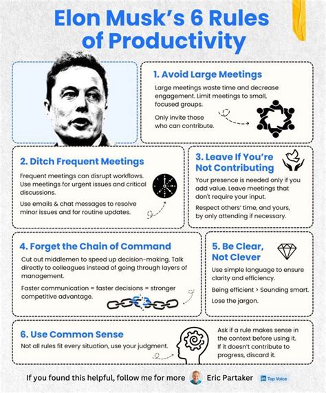 Eric Partaker On LinkedIn In A Leaked Company Email Elon Musk Shared His Six Rules For